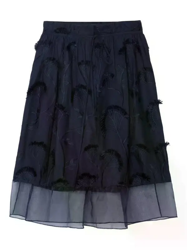 3.1 Phillip Lim Embroidered Layered Midi Skirt