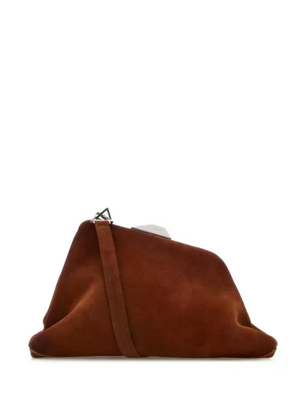 Attico Suede Clutch With Detachable Strap