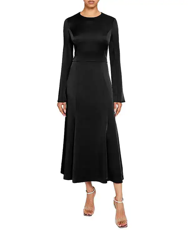 Santorelli Charlize Long Sleeve Fit & Flare Midi Dress In Black - 70% Off |  Editorialist
