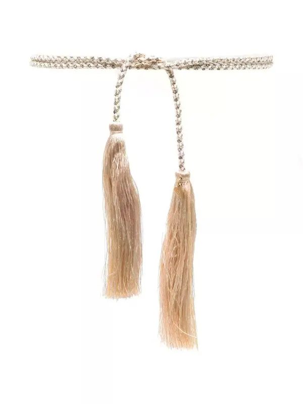 FORTE_FORTE Braided Tassel Belt - Neutrals