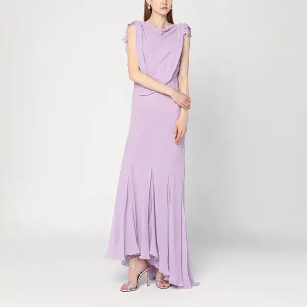 satin black long dress Spaghetti Straps Satin Black Prom Dress Evening Gown With Slit PSK553 US6 / Black main image 0