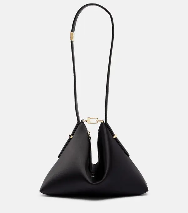TOTÊME Scoop Mini Satin Shoulder Bag - Black