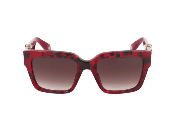 Roberto Cavalli Square Frame Sunglasses - Glossy Red Squares