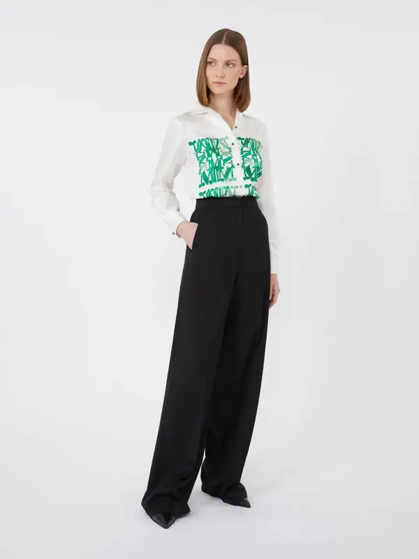 Max Mara Silk Print Shirt - Emerald