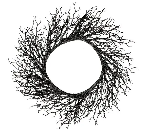 NORTHLIGHT Twig Halloween Wreath 24' Unlit