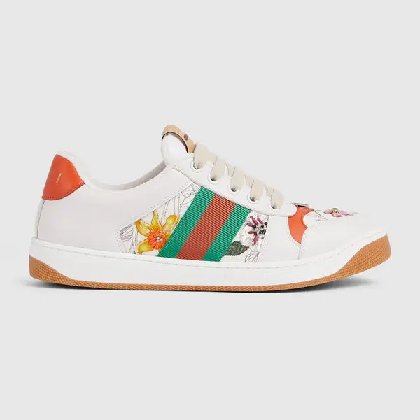 Gucci Screener Floral Sneakers