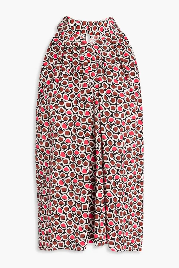Diane Von Furstenberg Ares Cutout Printed Top