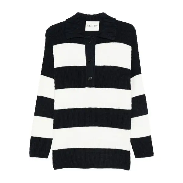 Closed Striped Waffle Knit Sweater