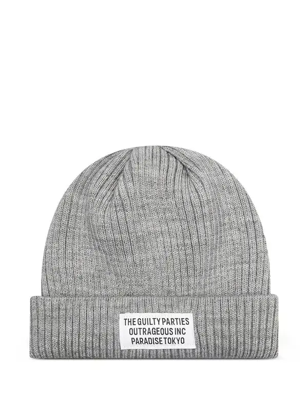 WACKO MARIA Ribbed Beanie - Grey