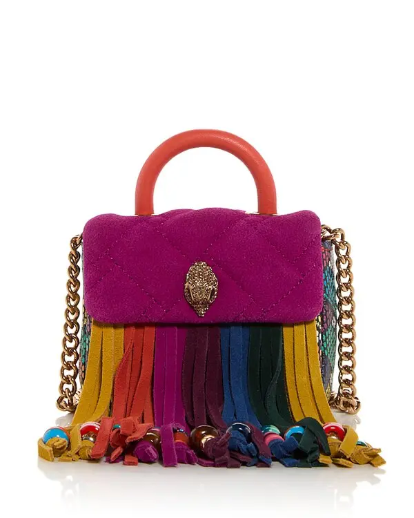 Kurt Geiger Micro Kensington Suede Tassel Bag