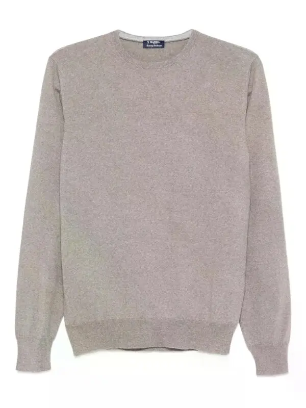 BARBA NAPOLI Crew-neck Wool Sweater - Neutrals