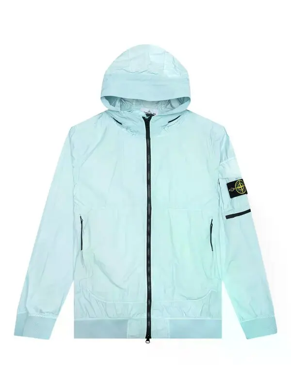 Stone Island Compass-badge Hooded Jacket - Blue