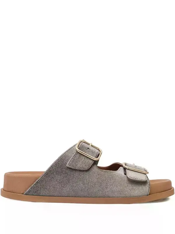 SOMMET Follonicas Tortora Double-buckle Sandals - Grey