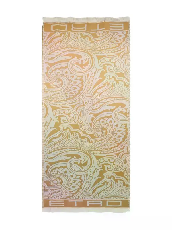 Etro Paisley-pattern Fringed Scarf