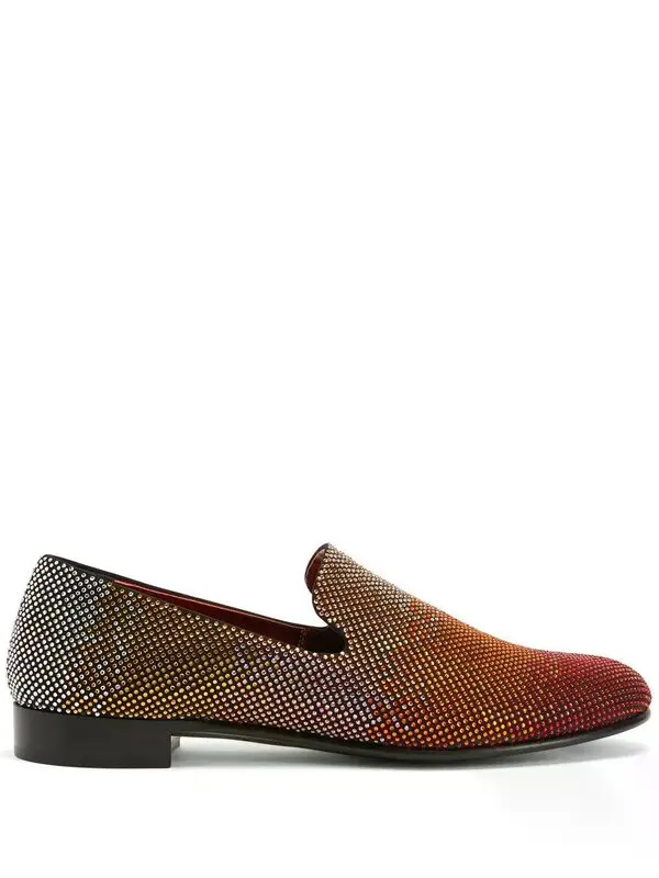 GIUSEPPE ZANOTTI Lewis Sparkle Crystal-embellished Loafers - Multicolour
