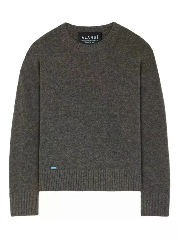 Alanui Crew-neck Cashmere-blend Sweater - Grey