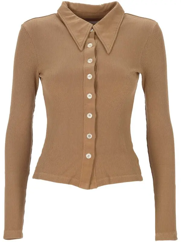 Citizens Of Humanity Collared Button-front Top - Multicolor