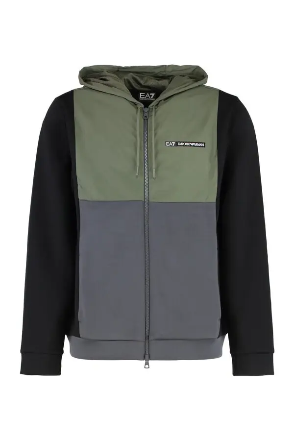 Emporio Armani Techno Fabric Full-zip Sweatshirt