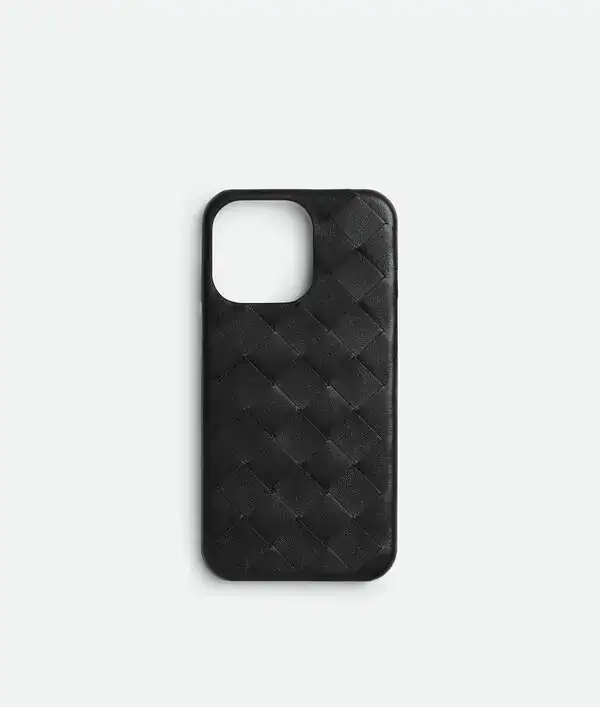 Bottega Veneta Intrecciato Rubber Iphone 13 Pro Max Case - Black