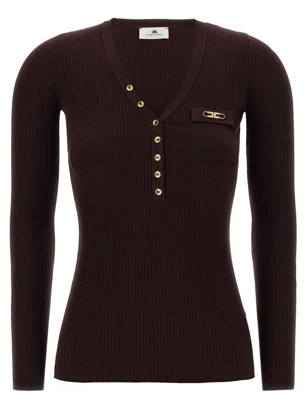 Elisabetta Franchi Tricot Sweater - Bordeaux