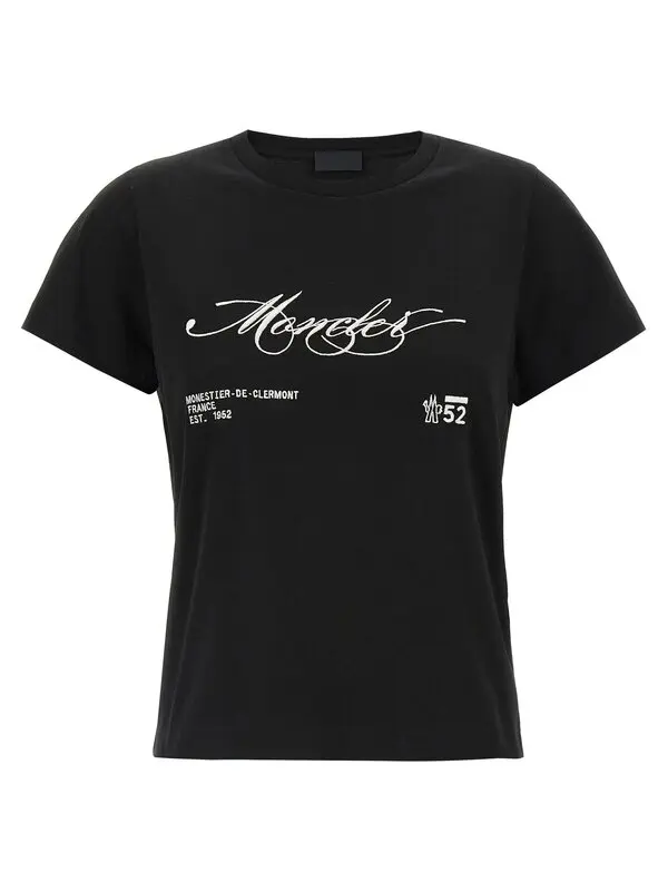 Moncler Embroidered T-shirt - White/black