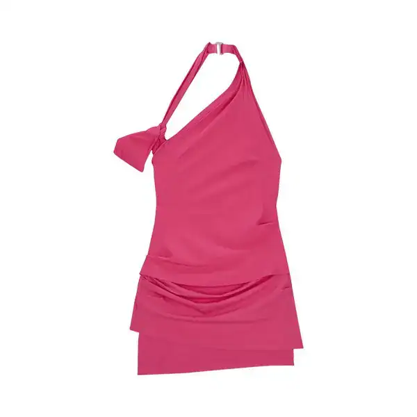 strapless open back dress PinkAminah Zipper Jersey Dress main image 0