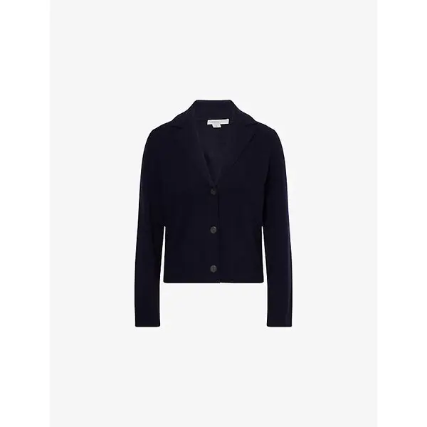 Vince Lapel-collar Stretch-wool Blend Cardigan