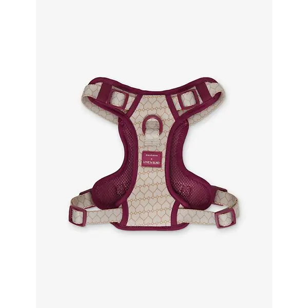 MAXBONE X Love Is Blind Heart-print Woven Dog Walking Set