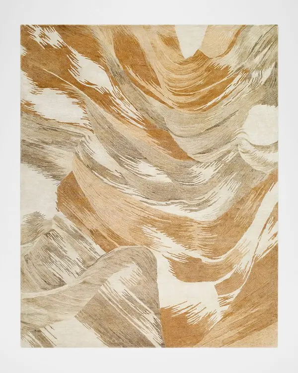 SURYA RUGS Diva Hand-tufted Rug, 8' X 10 - Rust And Beige
