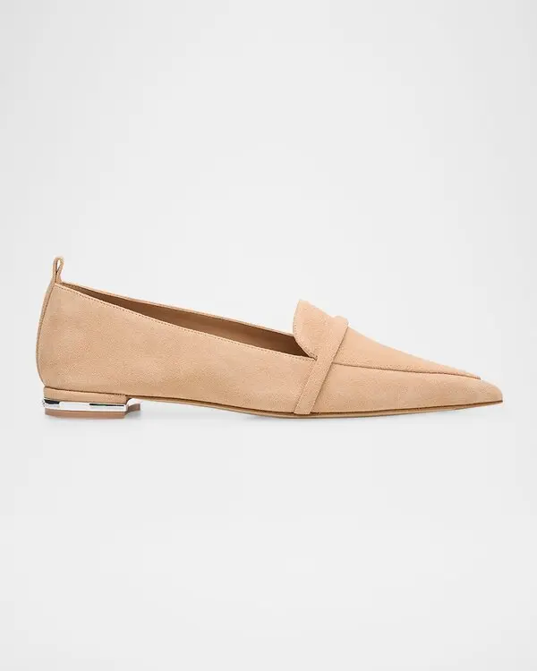 MALONE SOULIERS Dora Suede Loafers - Buff