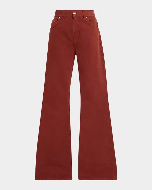 Gabriela Hearst Willa Bootcut Jeans - Burnt Sienna