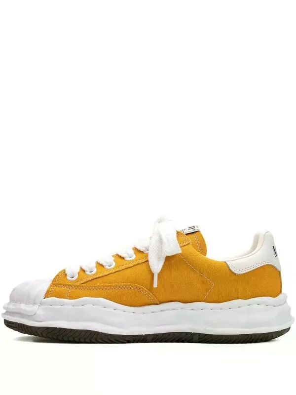 Mihara Yasuhiro Blakey Pleated-toe Low-top Sneakers - Yellow