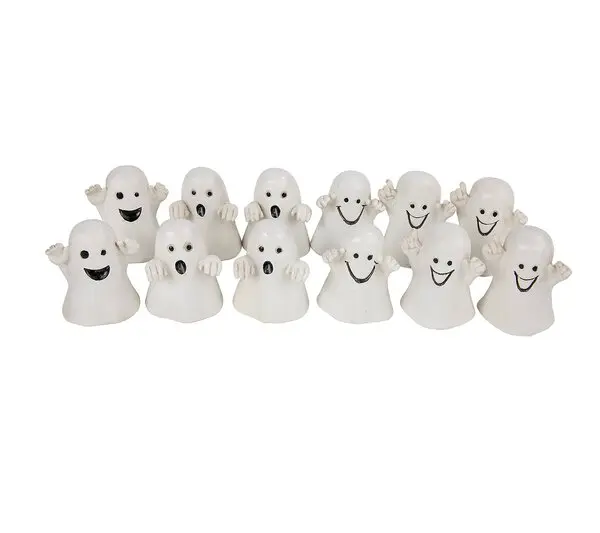 NORTHLIGHT Mini Ghost Halloween Decorations 1.5 Set Of 12