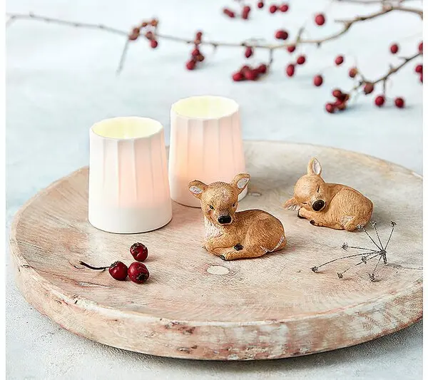 KLARBORG Reindeer Calves Reino & Rolf Figurines