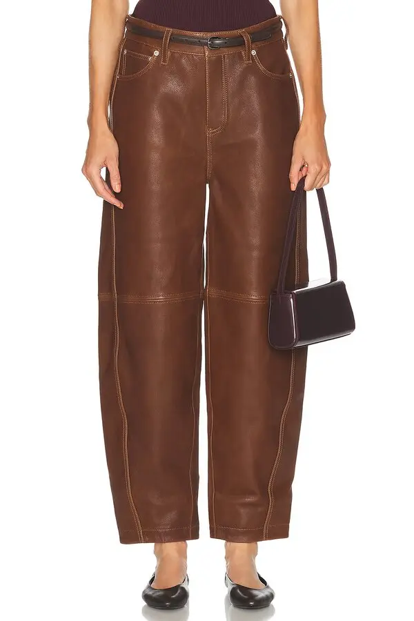 Simkhai Waldon Curved Leg Pant - Cocoa