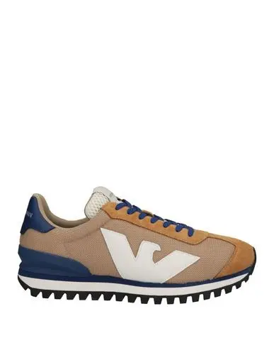 Emporio Armani Sneakers In Leather And Techno Fabric