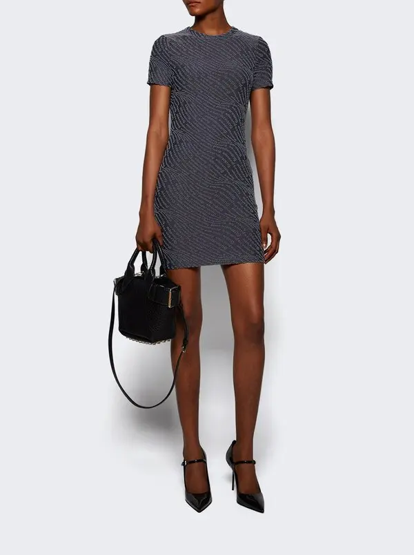 Alexander Wang Jacquard Logo Mini Dress - Grey