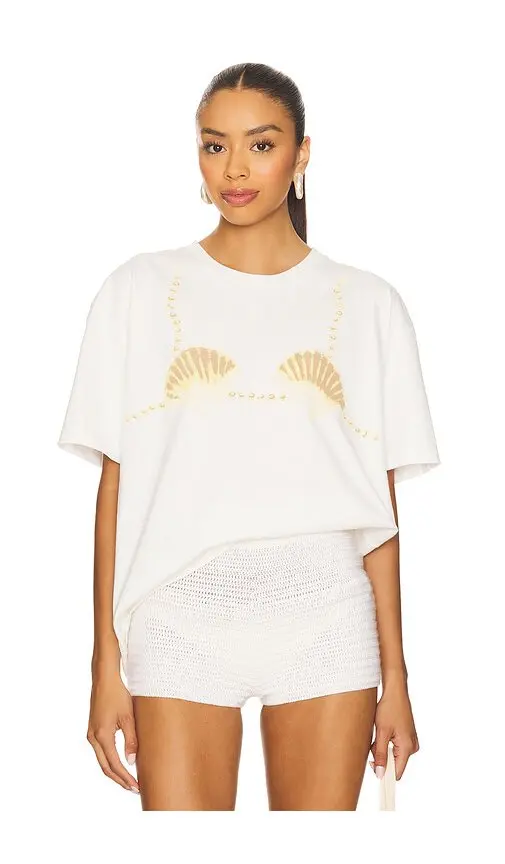 LOVERS AND FRIENDS Cover Up Tee - Neutral Seashell