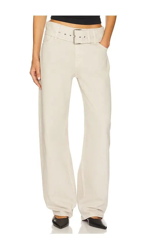 GRLFRND Eliza Belted Boyfriend Jeans