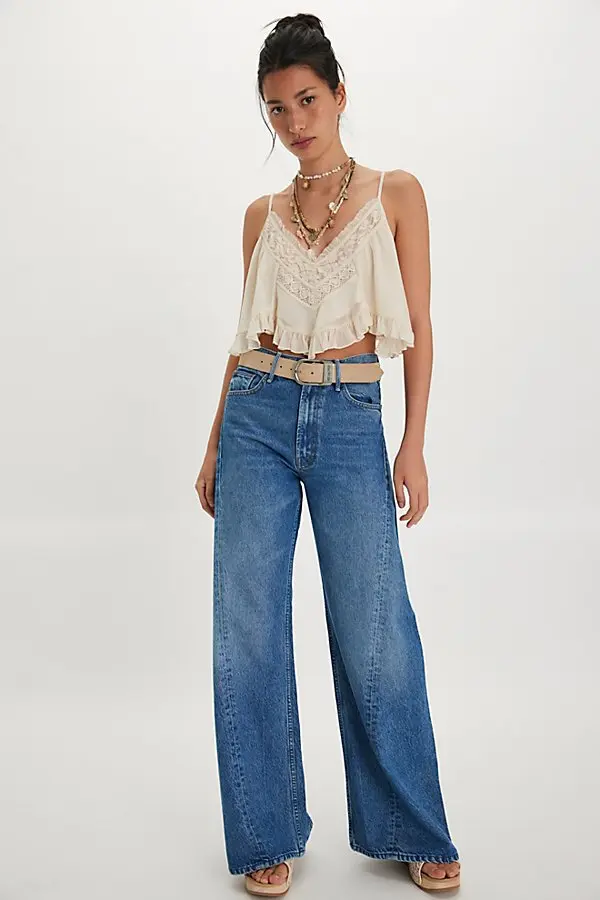 MOTHER The Lemon Twist Wide Leg Jeans