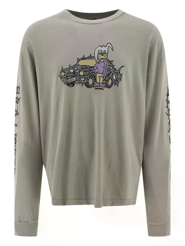 BRAIN DEAD Bio Dog Graphic-print Long-sleeve T-shirt