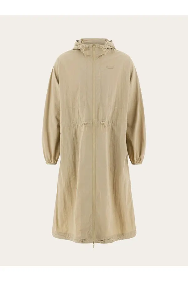 FERRAGAMO Technical Hooded Parka - Neutral