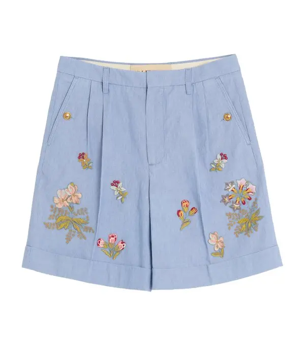 Valentino Garavani Denim Tailored Shorts - Blue