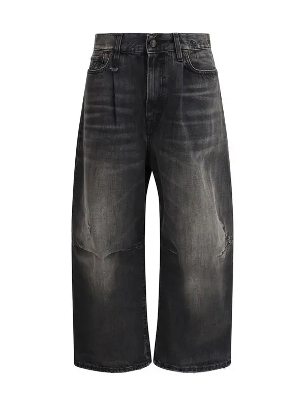 R13 Crop Wide Leg Jeans