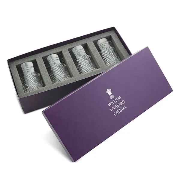 WILLIAM YEOWARD CRYSTAL Jessie Cocktail Tumblers, Boxed Set Of 4