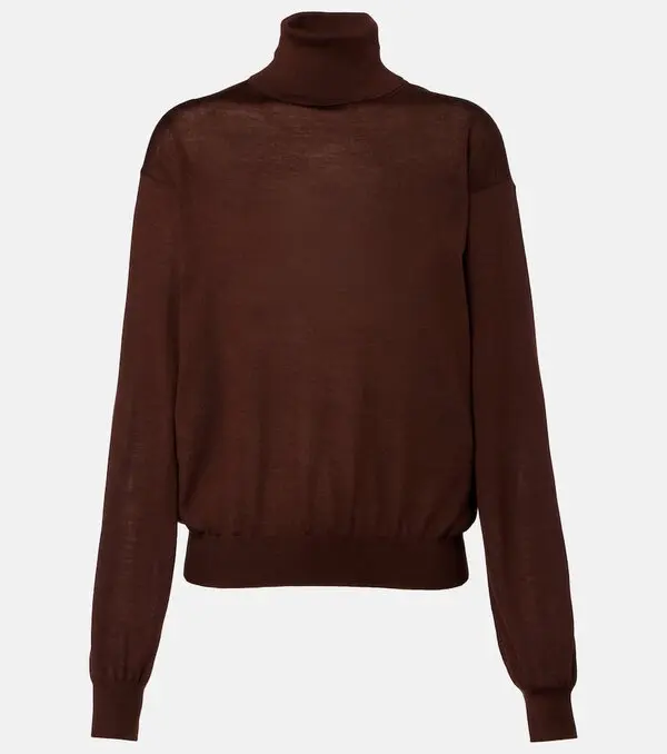 Saint Laurent Cashmere, Wool, And Silk Turtleneck Sweater