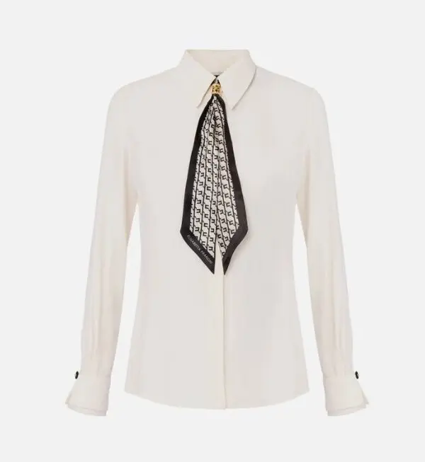 Elisabetta Franchi Slim Fit Georgette Shirt