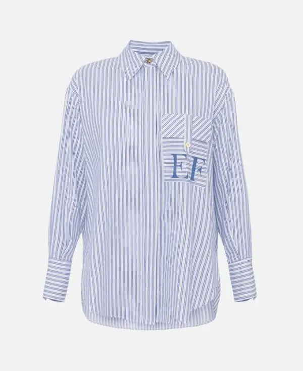 Elisabetta Franchi Cotton Poplin Striped Shirt