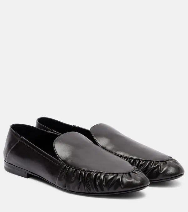 Saint Laurent Alain Leather Loafers