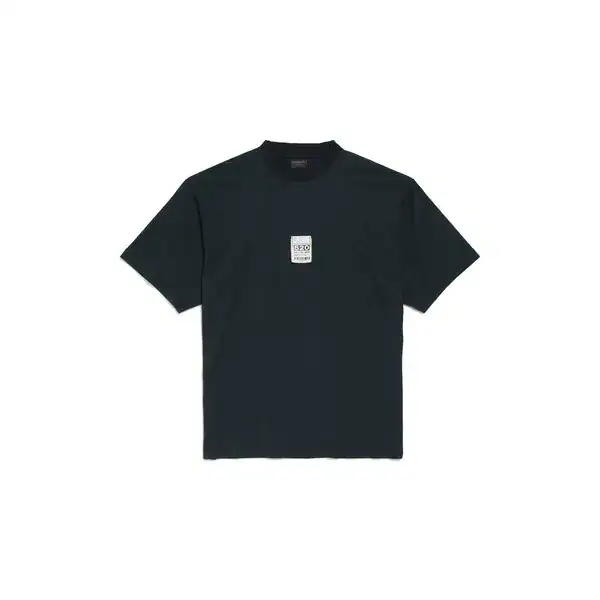 Balenciaga Airport Tag T-Shirt - Black | Editorialist